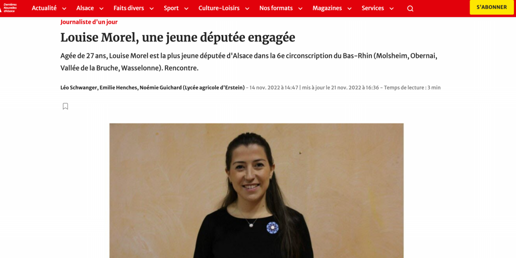 DNA - Louise Morel, une jeune députée engagée - Louise Morel